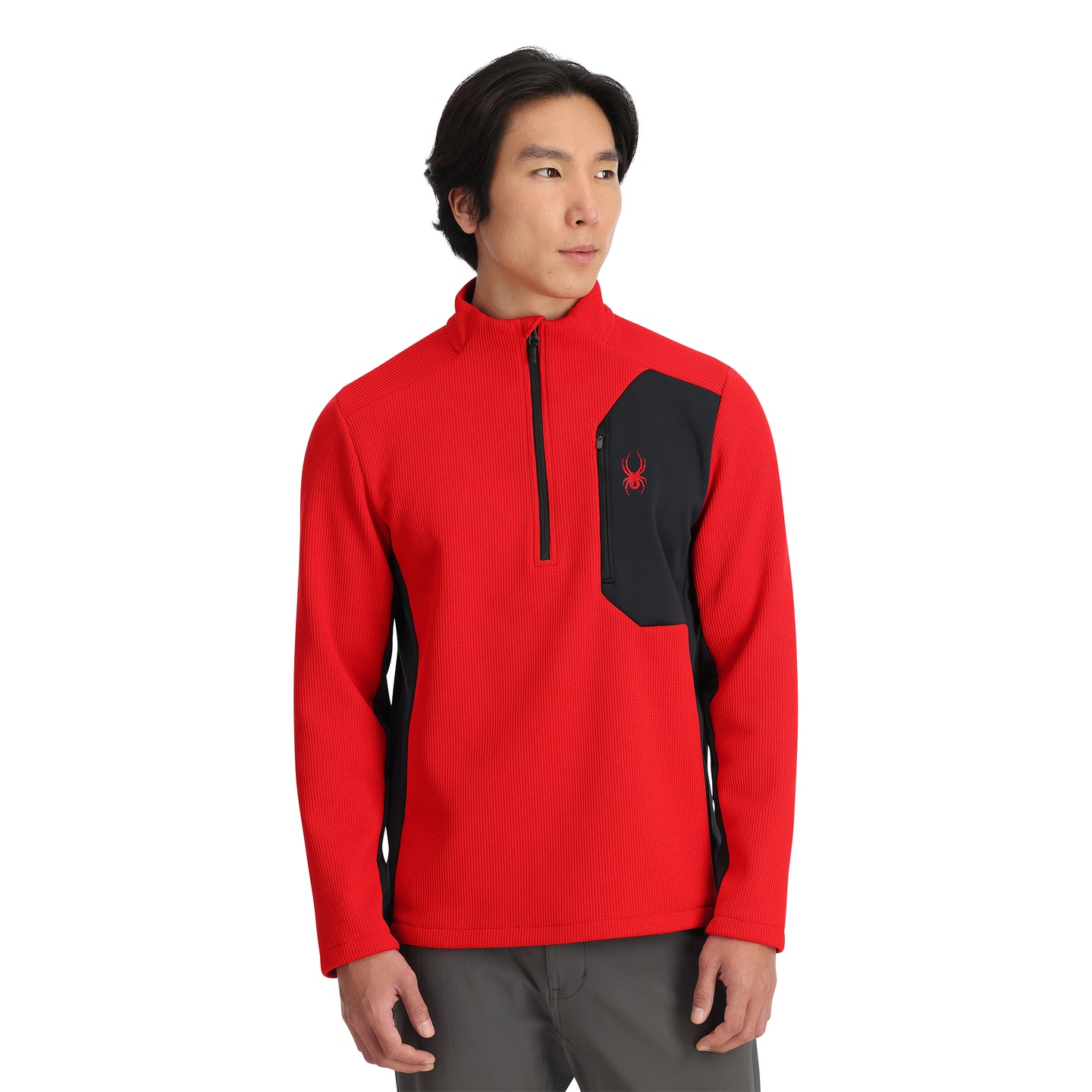 Mens Bandit Half Zip - Spyder Red – Spyder Canada